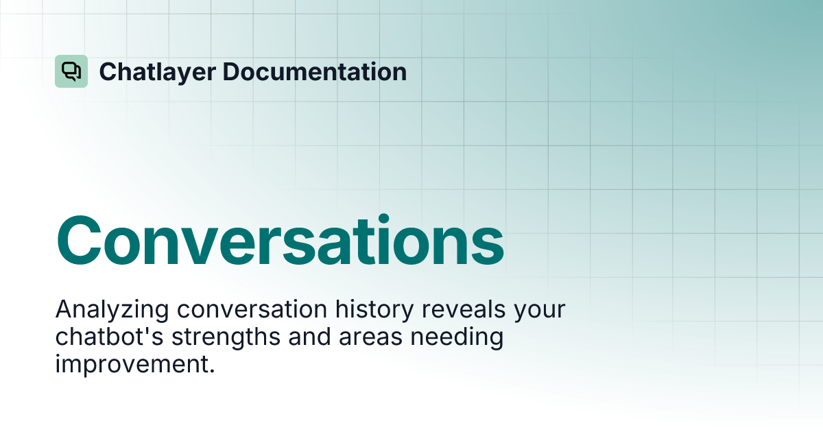 Conversations | Chatlayer Documentation