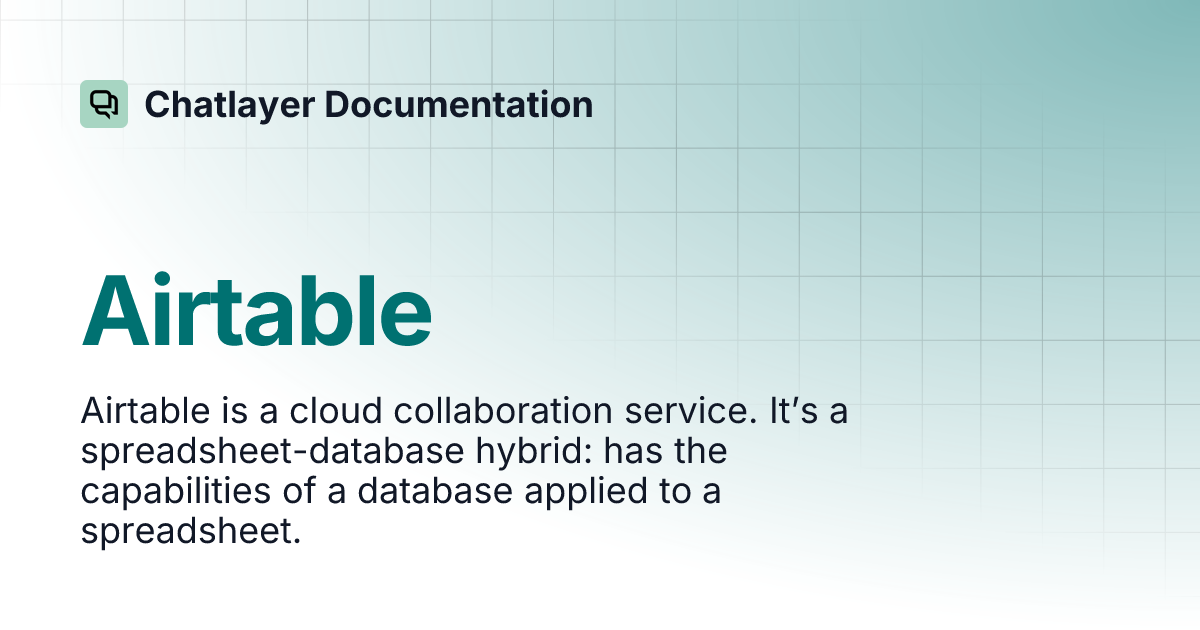 Airtable | Chatlayer Documentation