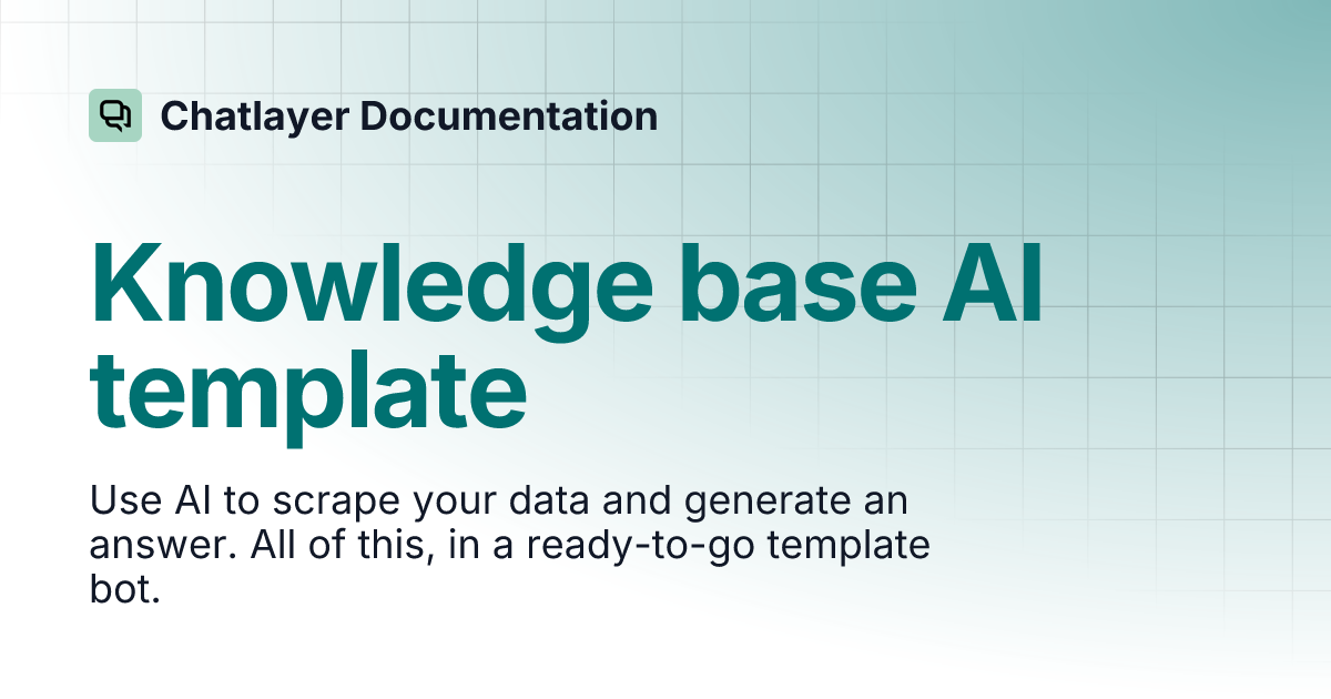 Knowledge base AI template | Chatlayer Documentation