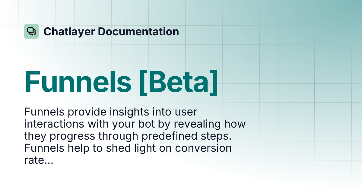 Funnels [Beta] | Chatlayer Documentation